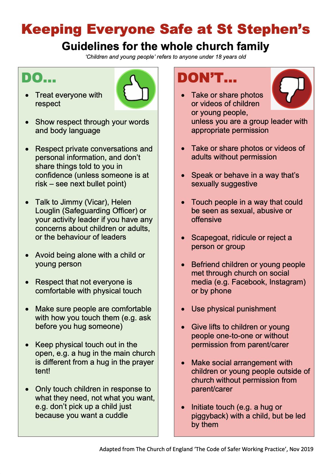 Safeguarding – St Stephen's